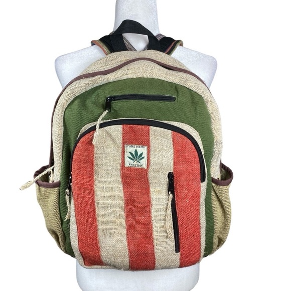 Pure Hemp | Bags | Pure Hemp Thc Free Made In Nepal Backpack Boho ...